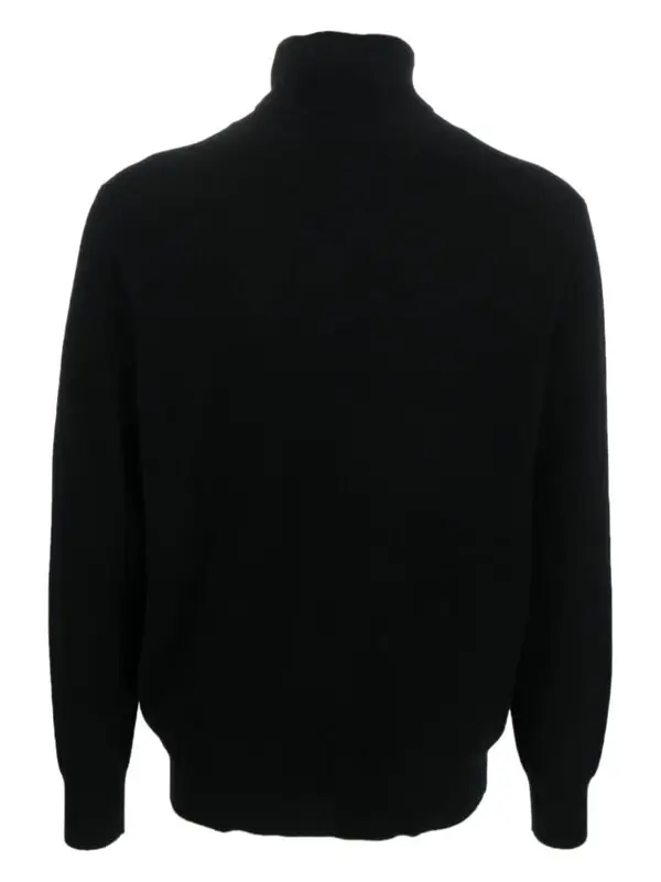 ALLUDE Roll-neck Cashmere Jumper - Black