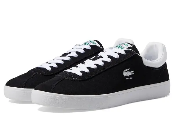 Lacoste Baseshot Suede Lace-up Sneakers - Black