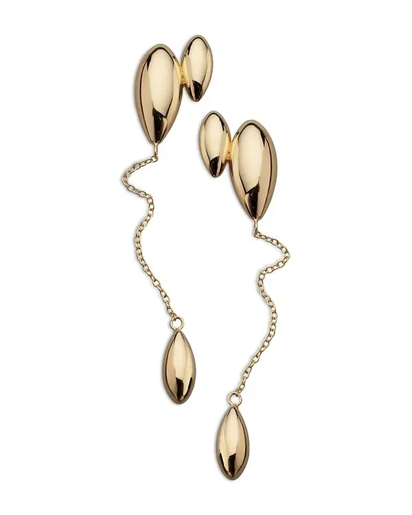 Jennifer Zeuner Jewelry Jerome Chain Linear Drop Earrings - Gold