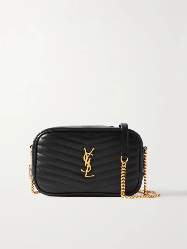 Saint Laurent Loulou Mini Matelassé Shoulder Bag - Black