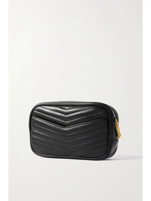 Saint Laurent Loulou Mini Matelassé Shoulder Bag - Black