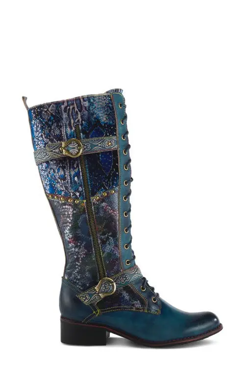 SPRING STEP SHOES Vaneyck Knee High Boots - Blue Multi