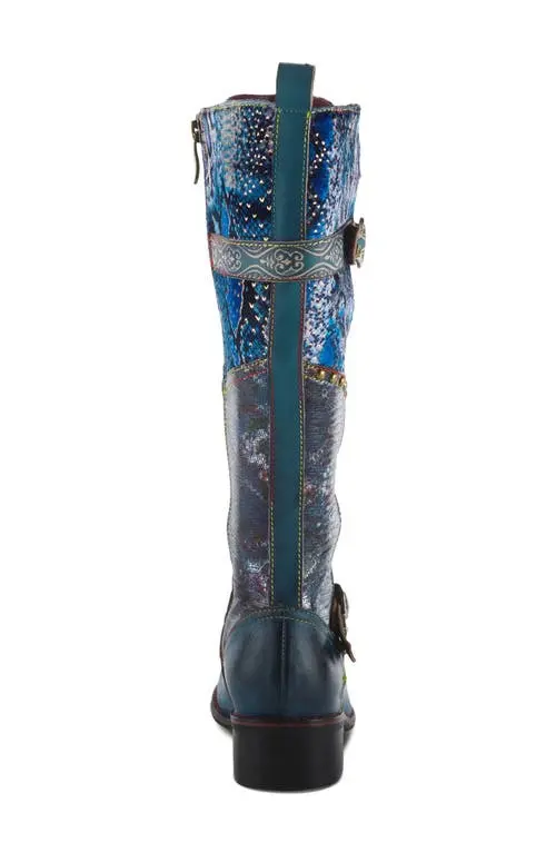 SPRING STEP SHOES Vaneyck Knee High Boots - Blue Multi