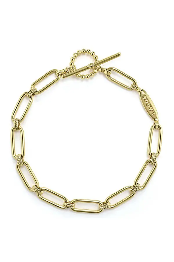Lagos Signature Caviar Petite Link Bracelet - Gold