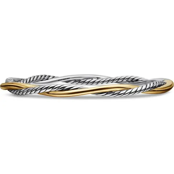 David Yurman Petite Infinity Bracelet - Sterling Silver Yellow Gold