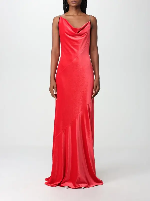 Philosophy Di Lorenzo Serafini Velvet Maxi Dress - Red