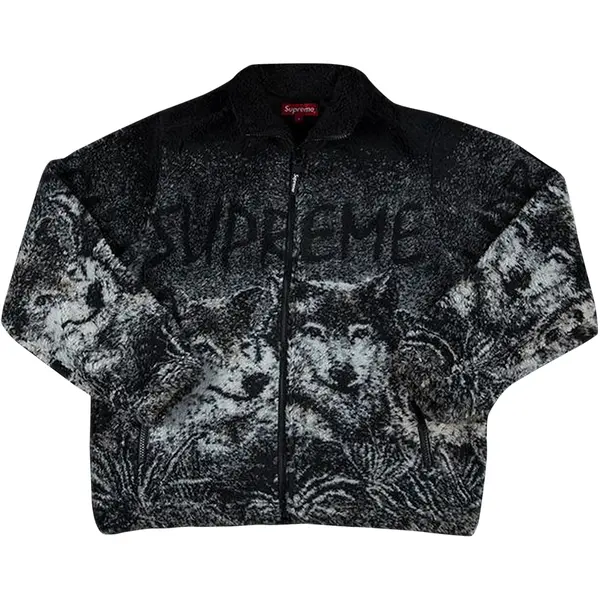 Supreme Wolf Fleece Jacket - Black