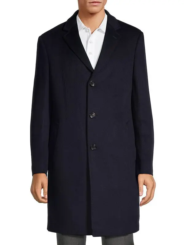 Cardinal Of Canada Pierre Cashmere Topcoat - Navy