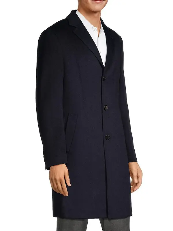 Cardinal Of Canada Pierre Cashmere Topcoat - Navy