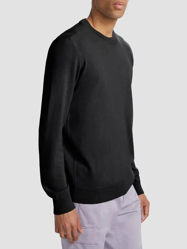 Stone Island Wool Crewneck Sweater - Black