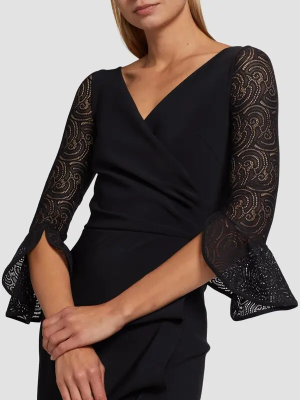 Chiara Boni La Petite Robe Triana Lace-sleeve Midi-dress