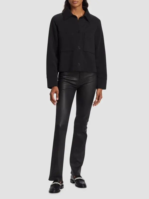 Vince Stretch Bootcut Leather Pants