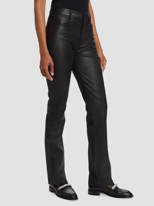 Vince Stretch Bootcut Leather Pants