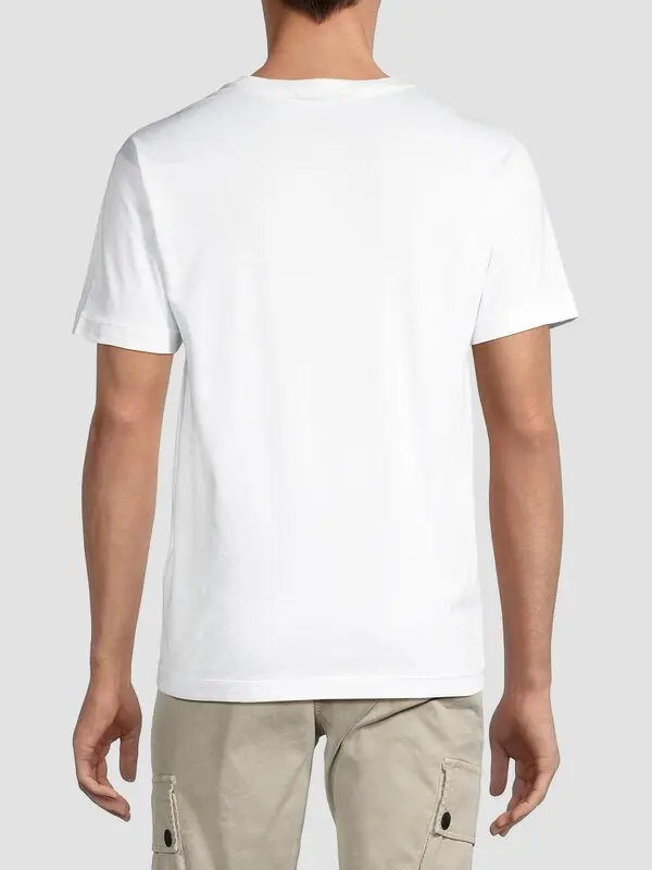 Stone Island Logo Cotton T-shirt - White