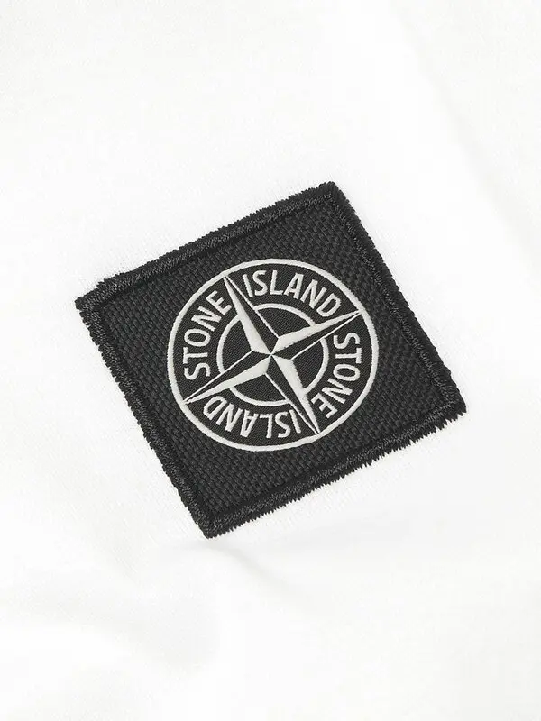 Stone Island Logo Cotton T-shirt - White