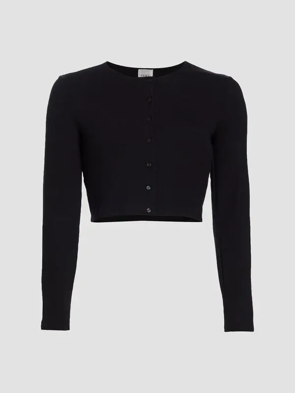 LESET Lauren Crop Ii Knit Cardigan - Black