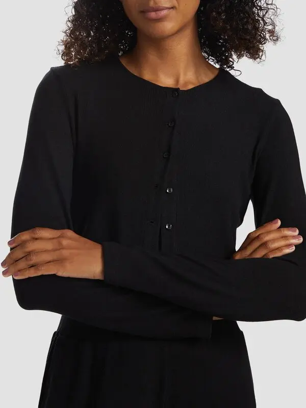 LESET Lauren Crop Ii Knit Cardigan - Black