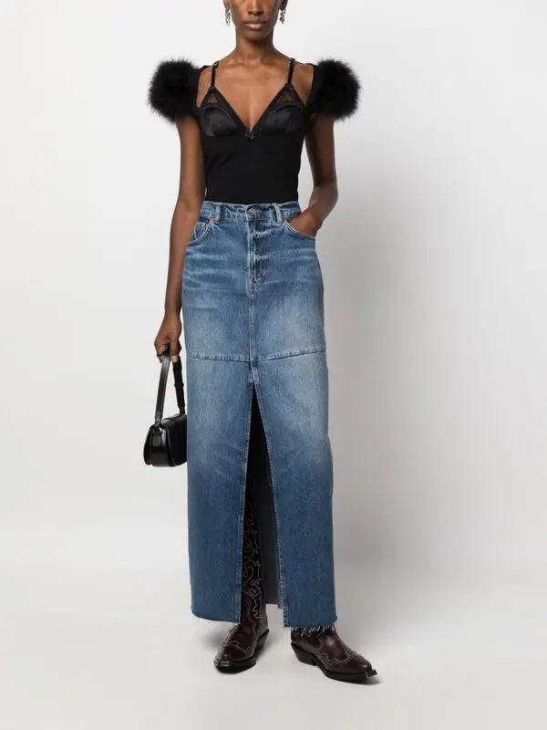 Dsquared2 Feather-trim Bustier Top