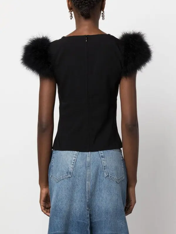 Dsquared2 Feather-trim Bustier Top