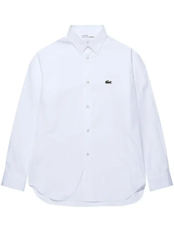 Comme Des Garçons X Lacoste Logo-patch Cotton Shirt