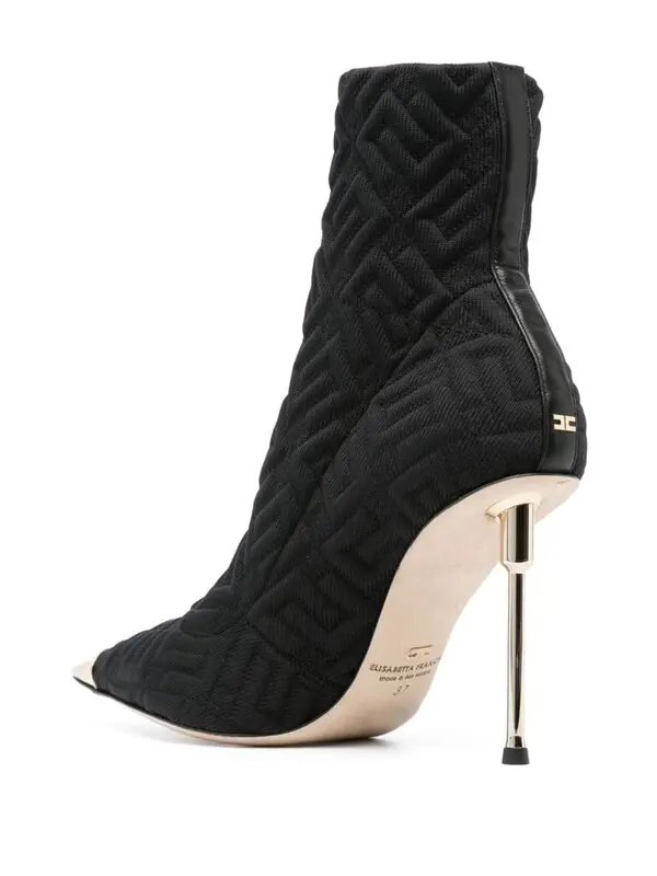 Elisabetta Franchi 140mm Monogram-quilted Boots