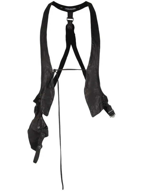 Julius Leather Holster Vest In Black - 30% Off | Editorialist