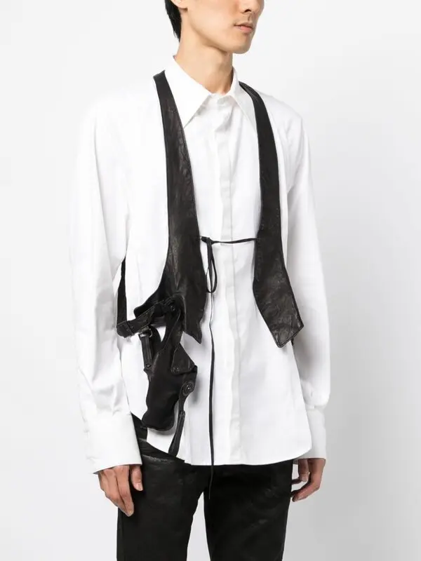 Julius Leather Holster Vest In Black - 30% Off | Editorialist