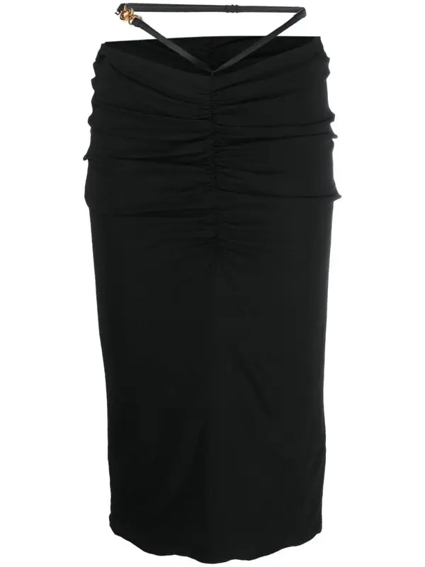 Versace Medusa Georgette Midi Skirt