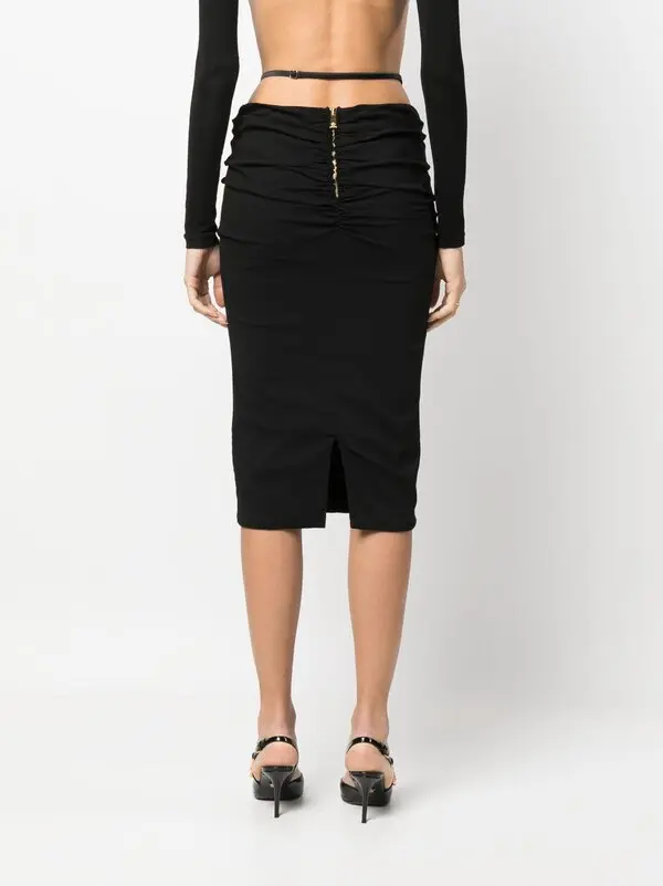 Versace Medusa Georgette Midi Skirt
