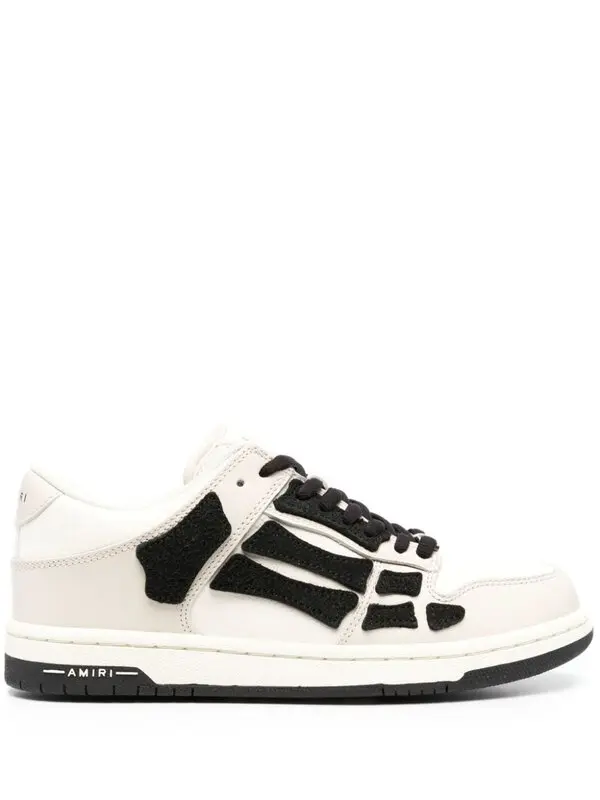 Amiri Skel Low-top Leather Sneakers - Neutrals
