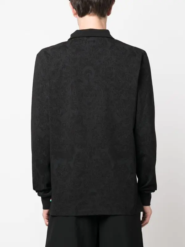 BILLIONAIRE Piquet Long-sleeved Polo Shirt