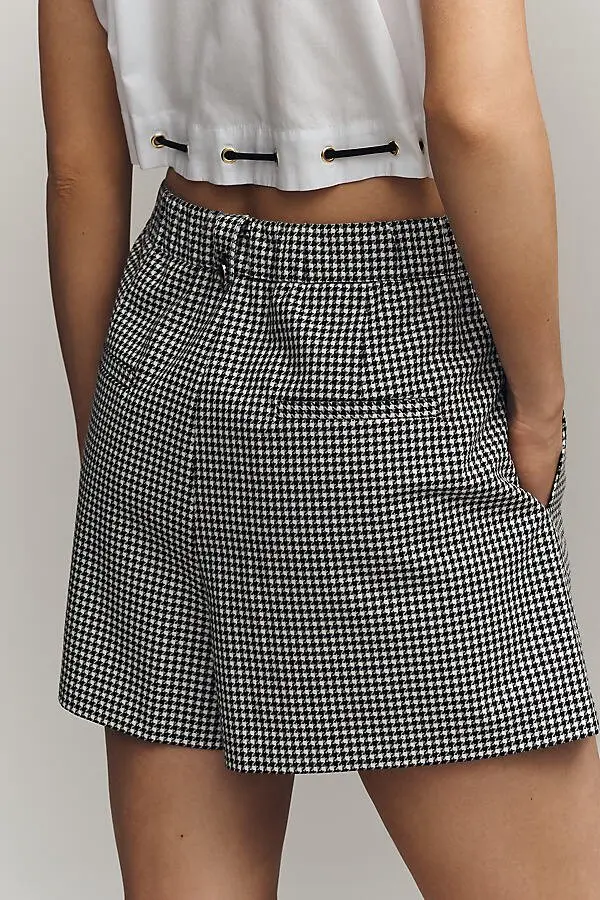 Maeve Pleated Skort - Black Plaid
