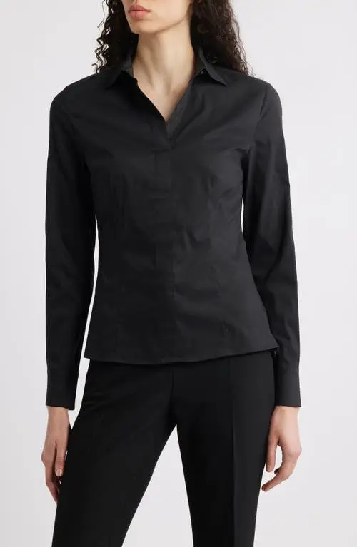 BOSS Bashinah Cotton-blend Blouse - Black