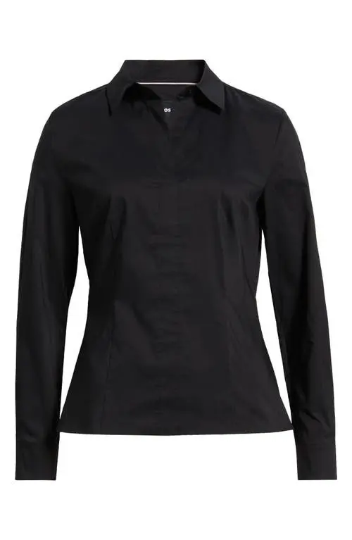BOSS Bashinah Cotton-blend Blouse - Black