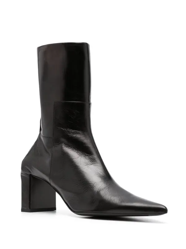 JIL SANDER 40mm Leather Ankle Boots