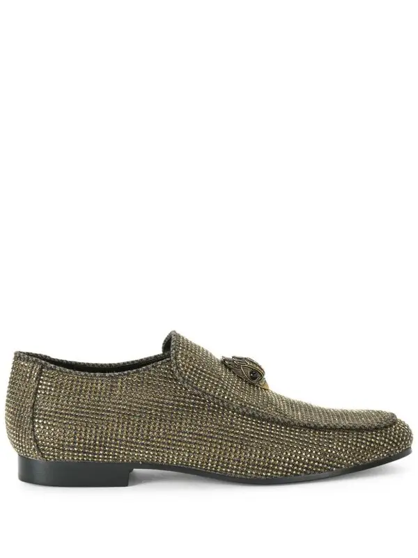 Kurt Geiger Hugh Eagle Rhinestone Loafers - Brown