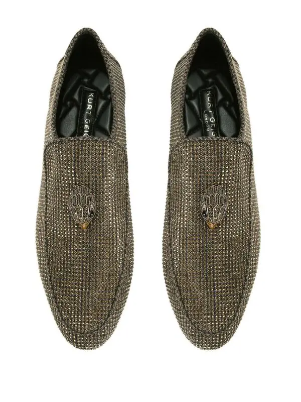 Kurt Geiger Hugh Eagle Rhinestone Loafers - Brown