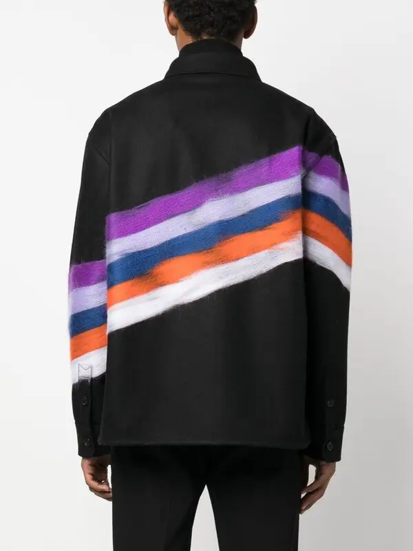 Missoni Brushed-effect Striped Shirt Jacket