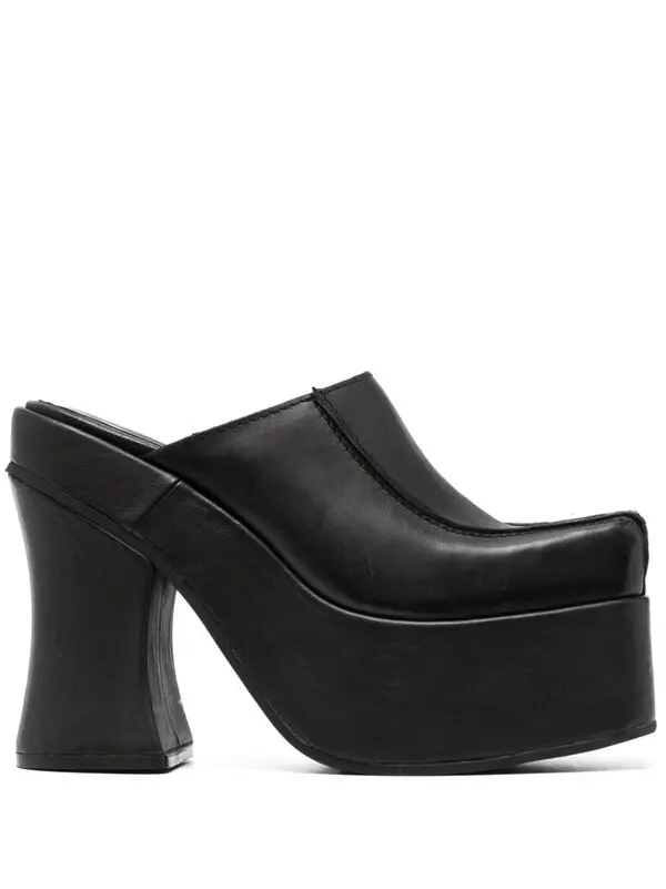 Eckhaus Latta 135mm Square-toe Platform Mules