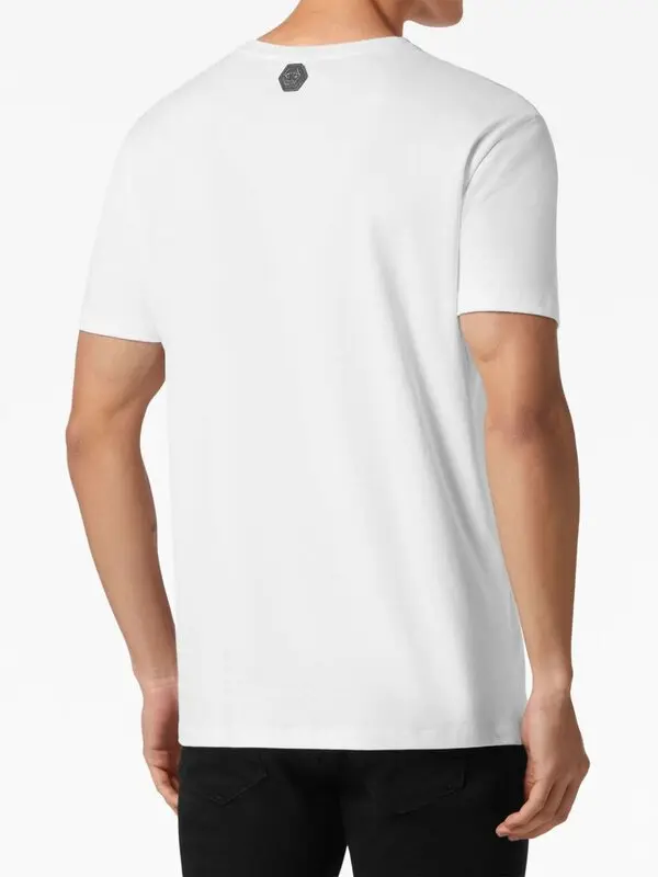 Philipp Plein Gothic Logo-embossed T-shirt - White