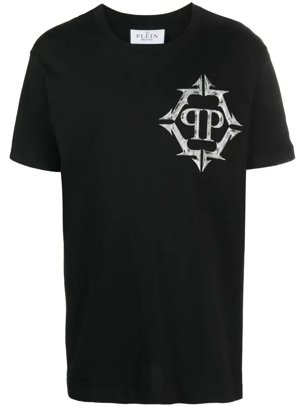 Philipp Plein Ss Chrome Round-neck T-shirt - Black