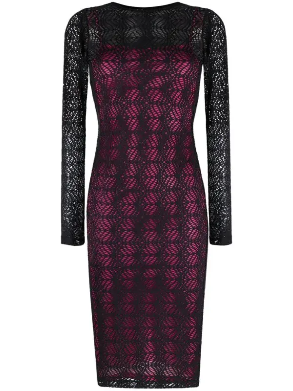 Versace Sheer Knit Knee-length Dress