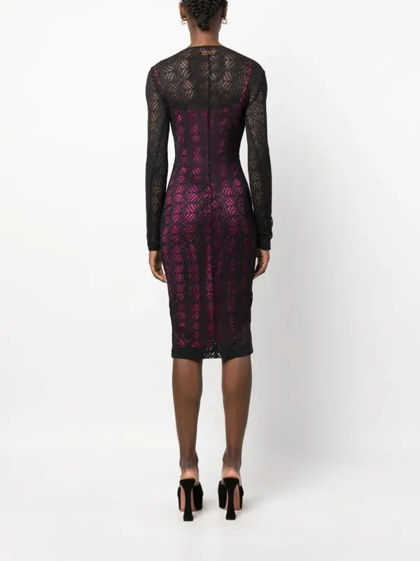 Versace Sheer Knit Knee-length Dress