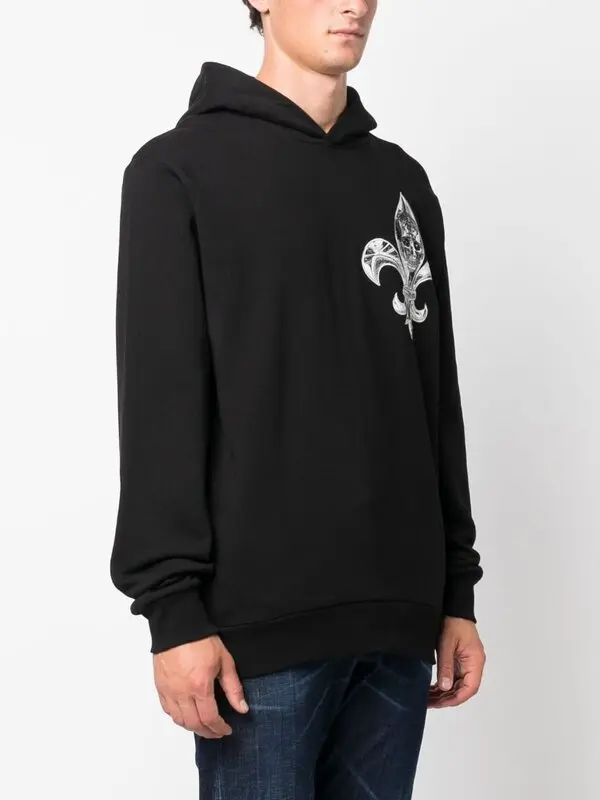 Philipp Plein Chrome Skull-print Hoodie - Black