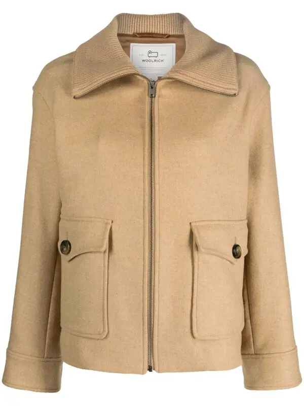 Woolrich Zip-up Jacket With Ribbed Collar