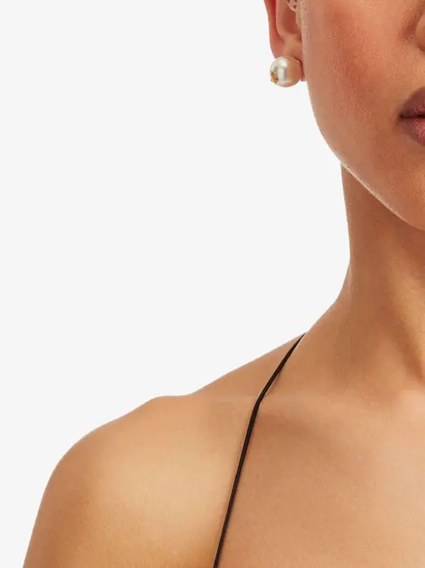 JIMMY CHOO Auri Logo-embellished Stud Earrings