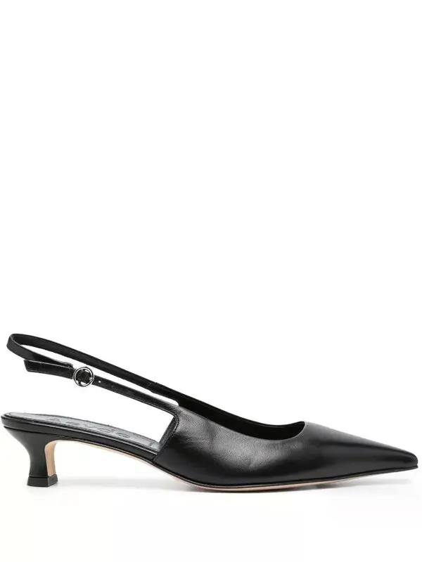 AeydĒ 50mm Pointed-toe Leather Pumps - Black