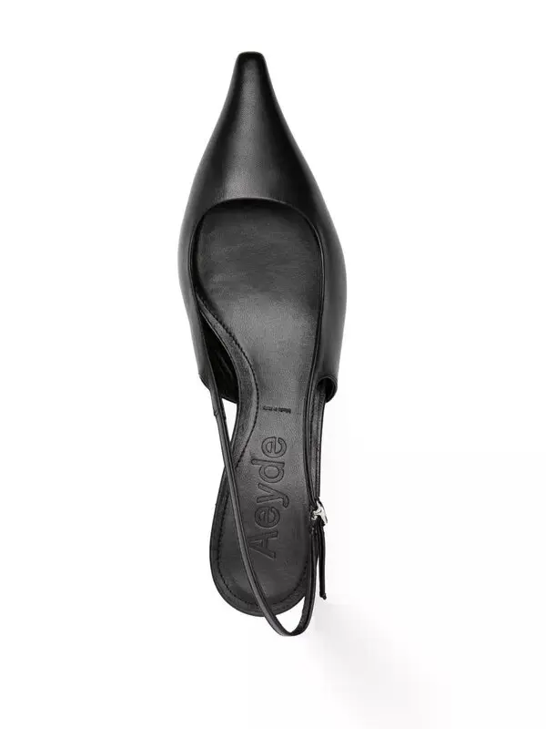 AeydĒ 50mm Pointed-toe Leather Pumps - Black