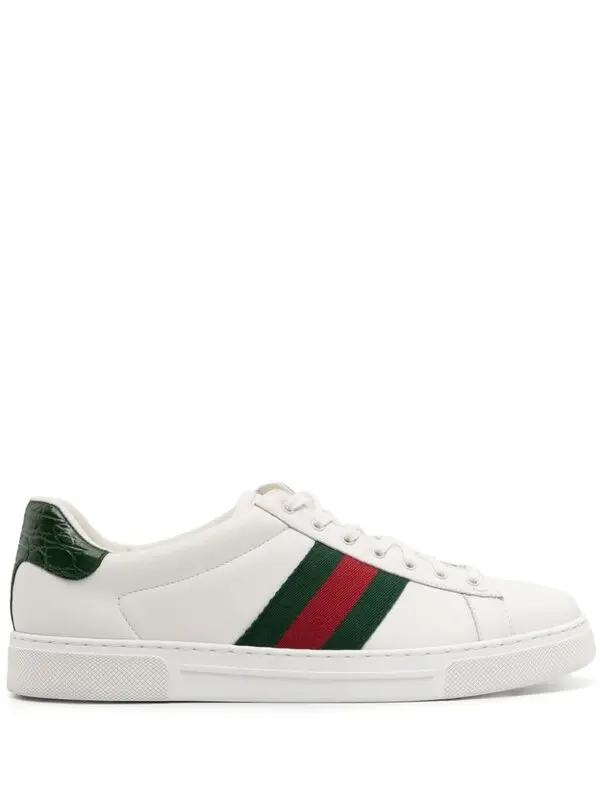 Gucci Ace Leather Sneakers - White
