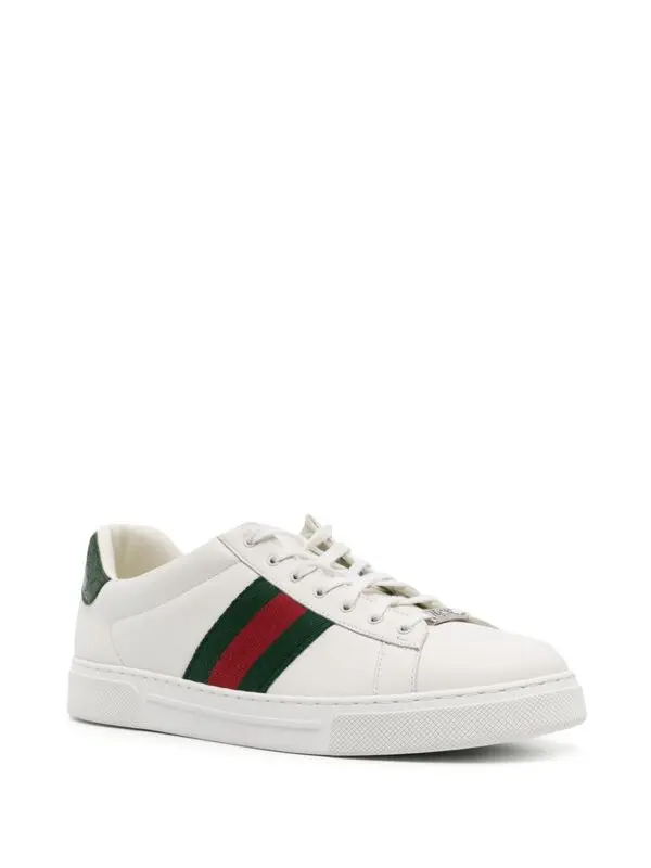 Gucci Ace Leather Sneakers - White